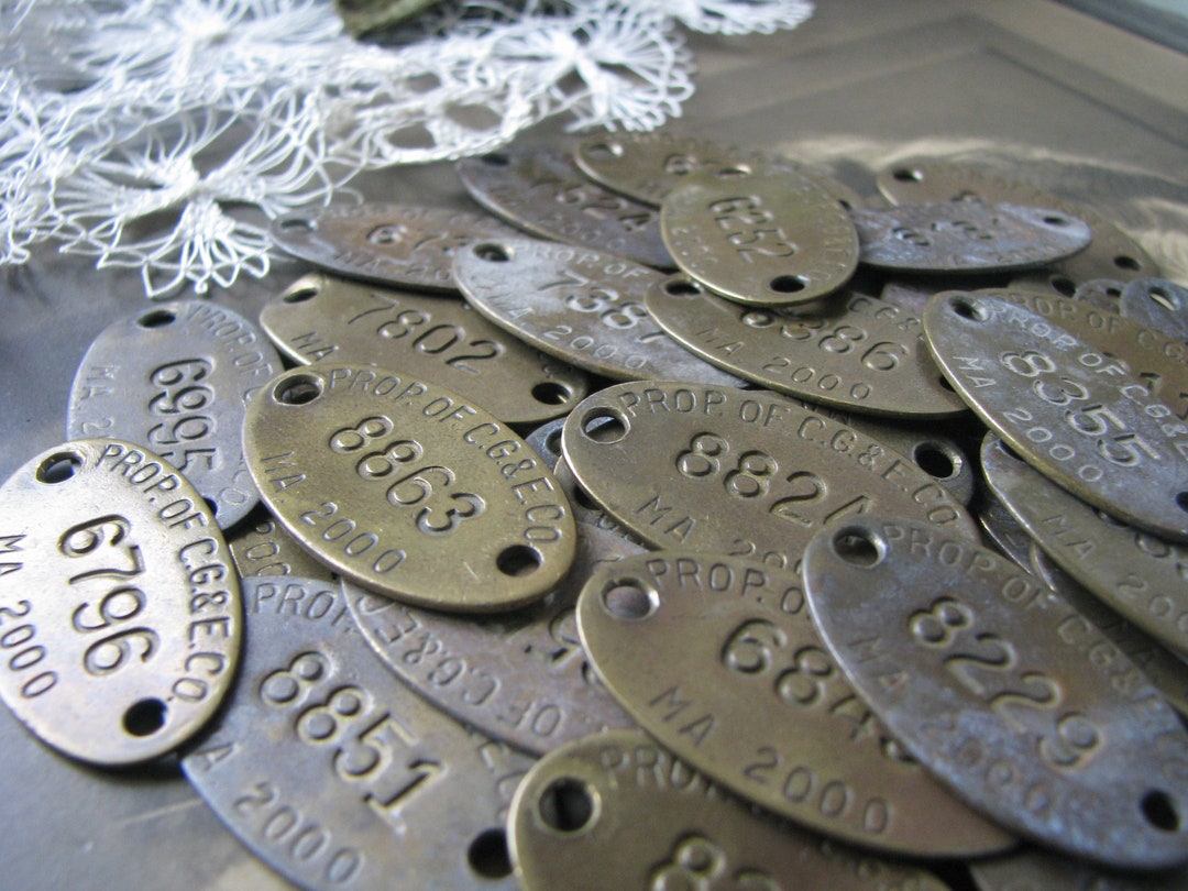 Antique Brass Tag, Stamped Brass Tag, Cincinnati Gas & Electric Co ...