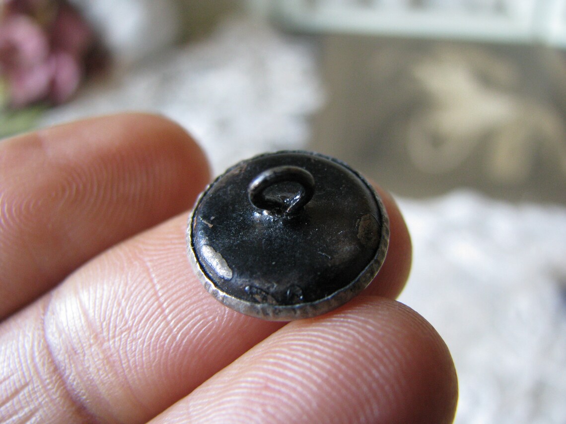 Antique Tin Button, Victorian Picture Button, Antique Picture Button ...