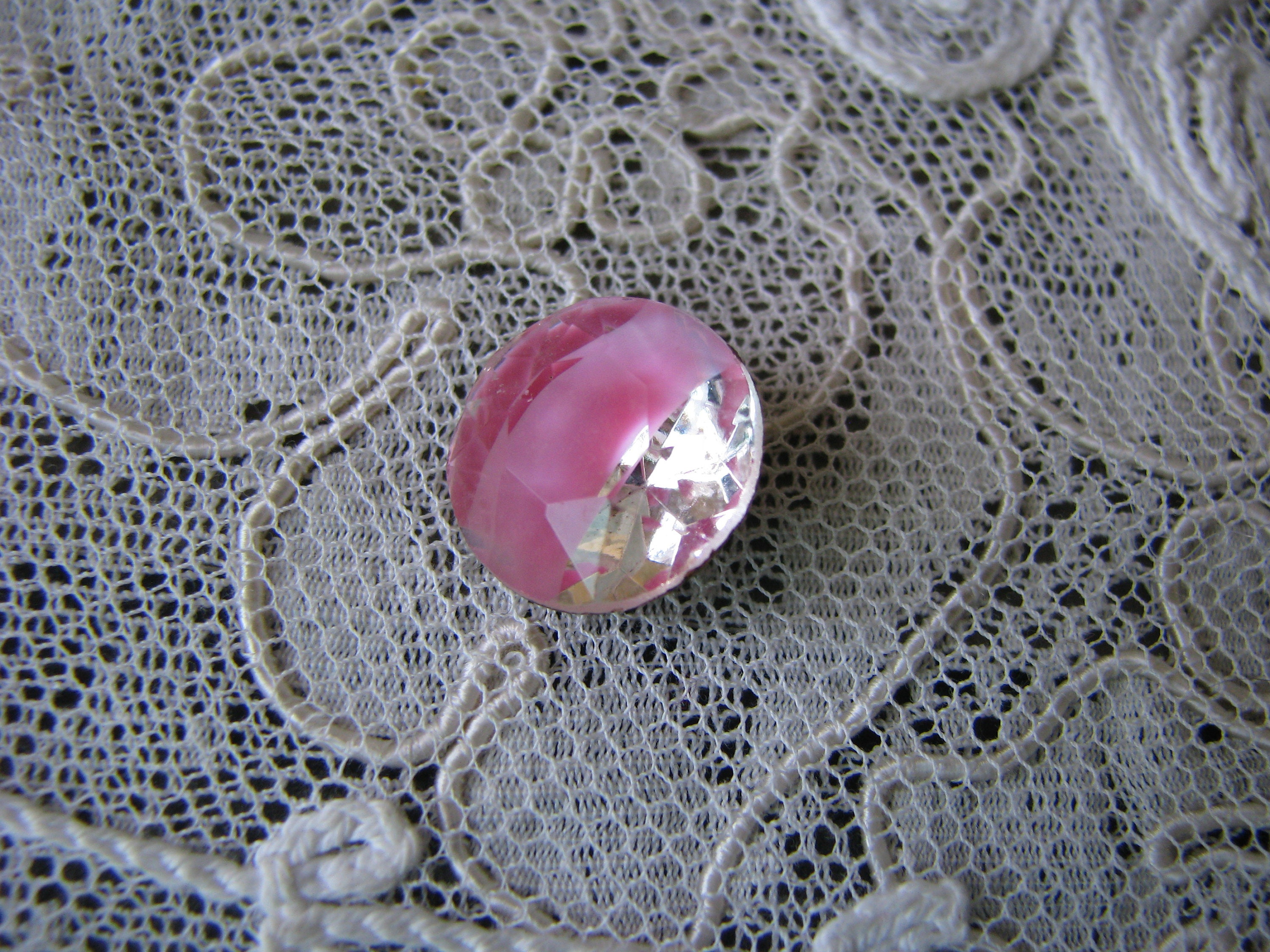 Large Vintage Mottled Glass Jewel, Vintage Art Glass Jewel, Vintage Two ...