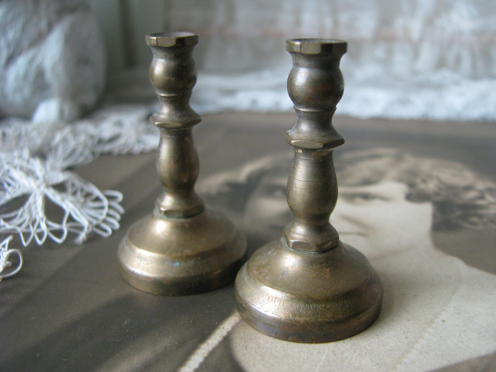 Antique Victorian Brass Dollhouse Candlesticks, Miniature Pair - Etsy