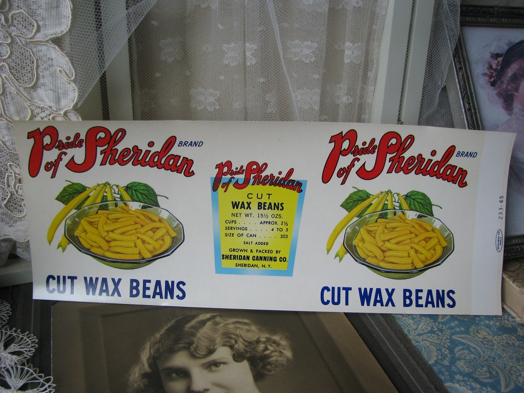 1930's Can Label Vintage Wax Beans Label Pride of - Etsy