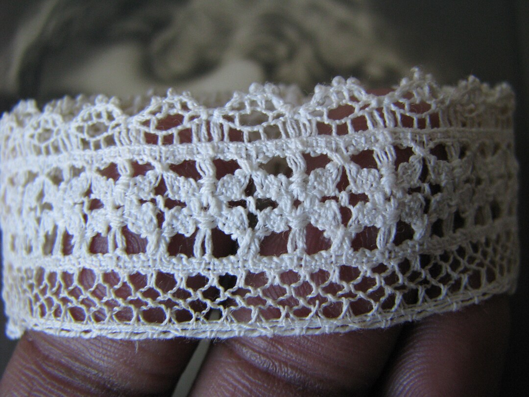 Antique Lace Trim, Antique Lace Trim, Antique Bobbin Lace, Cream ...