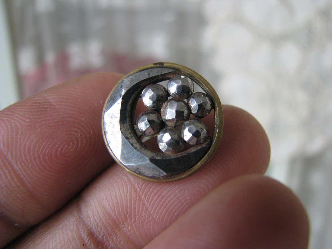 Antique Cut Steel Button, Victorian Cut Steel Button, Cut Steel OME ...
