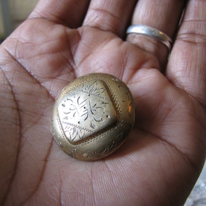 Antique Golden Age Button, Chased Brass Button, Gold Gilt Button ...