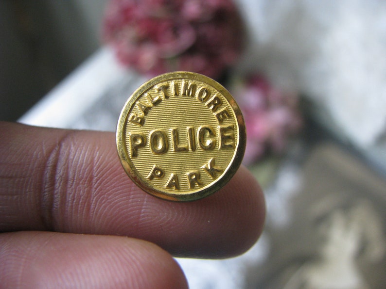 Antique Police Button, Vintage Work Button, Antique Uniform Button ...
