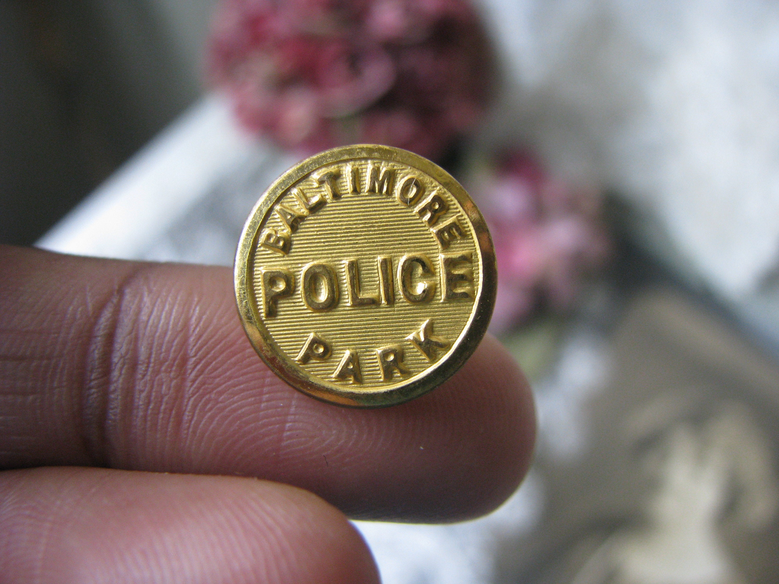 Antique Baltimore Police Park Button, Waterbury Button Co. - Etsy