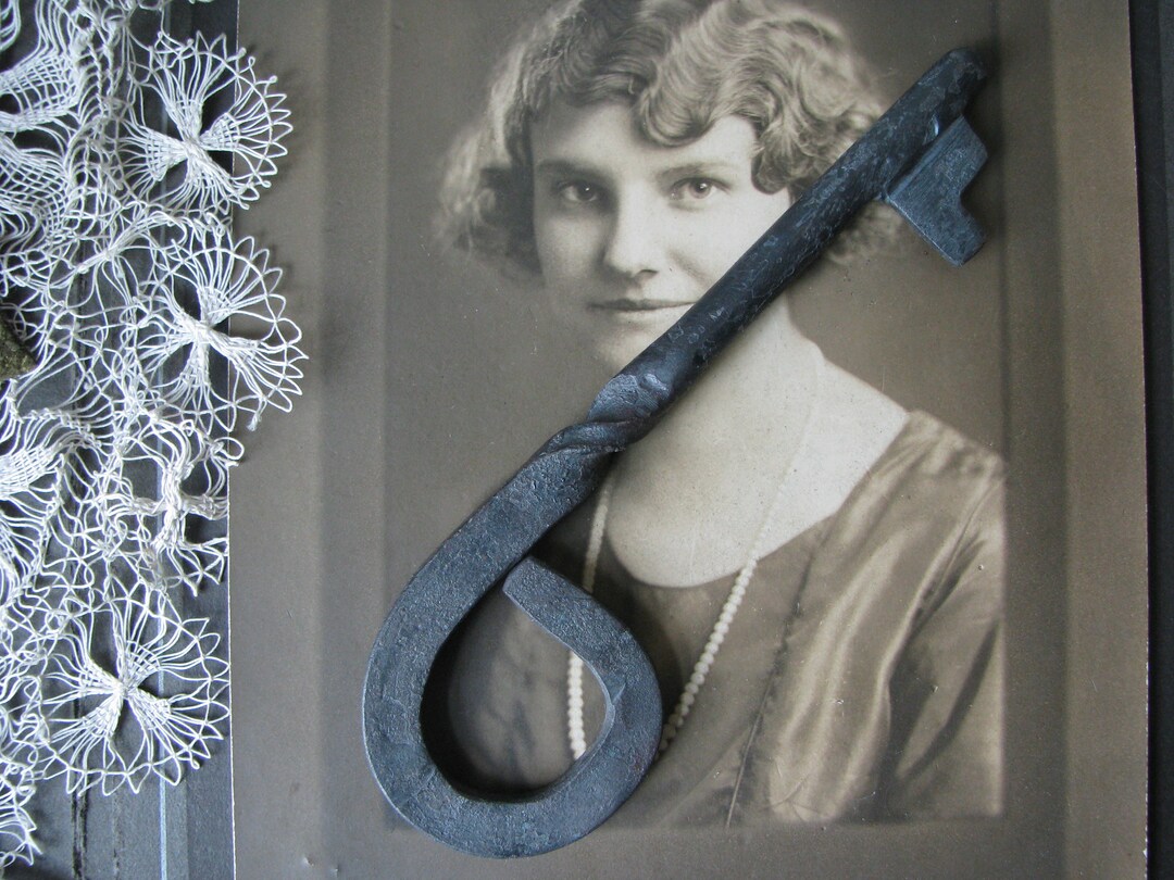 Antique Wrought Iron Jail Key, Victorian Hand Forged Skeleton Key - Etsy
