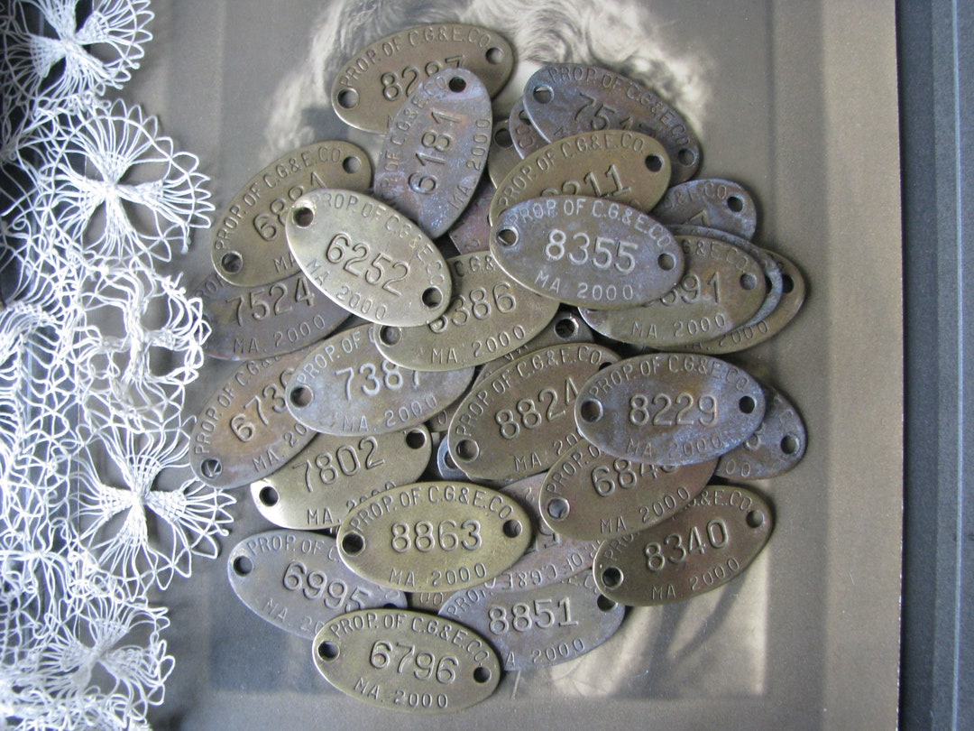 Antique Brass Tag, Stamped Brass Tag, Cincinnati Gas & Electric Co ...