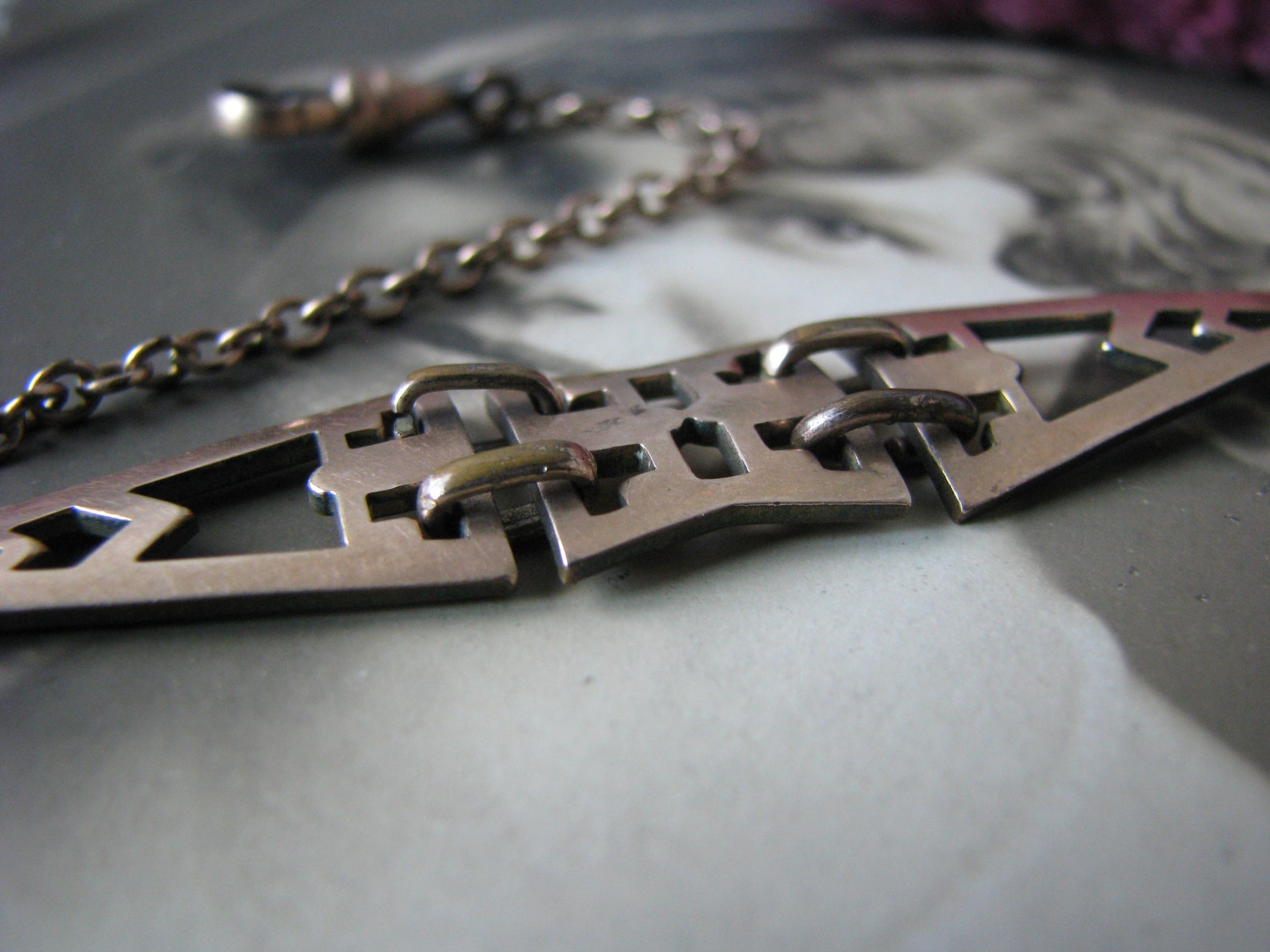 Victorian Rose Gold Filled Pocket Watch Fob Chain, Monogrammed - Etsy