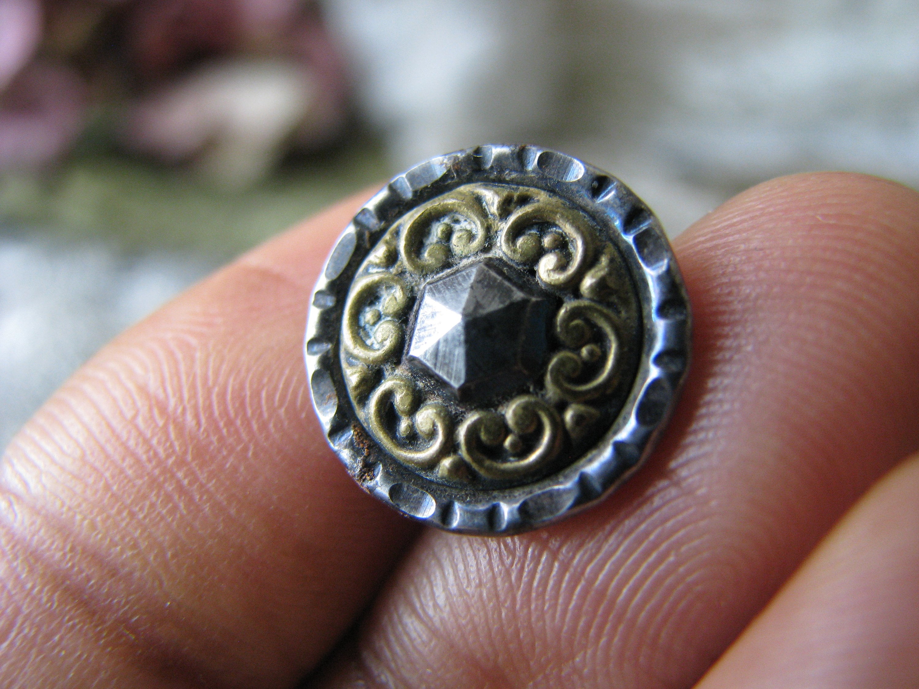 Antique Cut Steel Button Victorian Cut Steel Button Ornate | Etsy