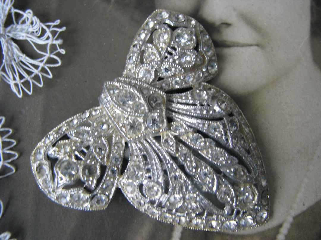 Art Deco Dress Clip, Art Deco Paste Paste Clip, Large Dress Clip ...