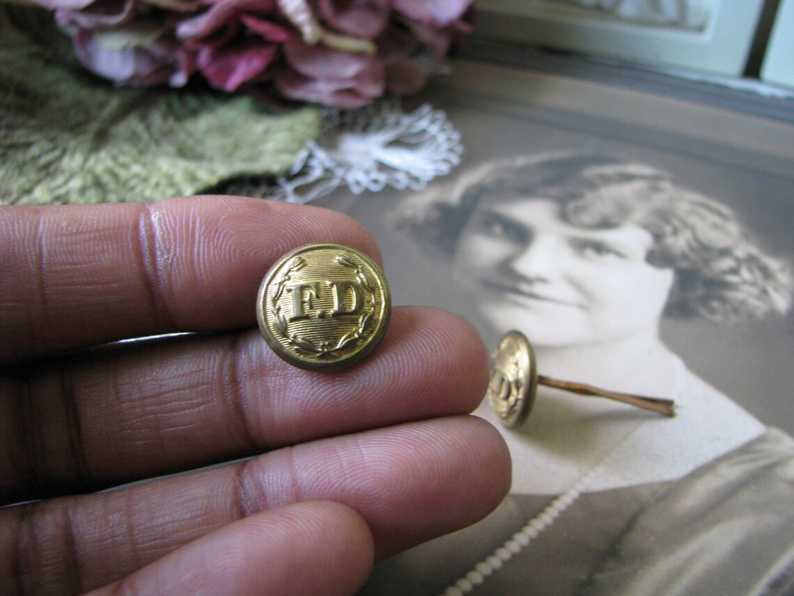 RARE Antique Fire Department Buttons Antique Brass Uniform - Etsy