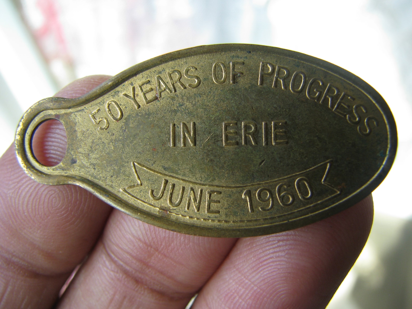 Vintage Key Fob, General Electric Key Fob, Commemorative Key Fob, Brass ...