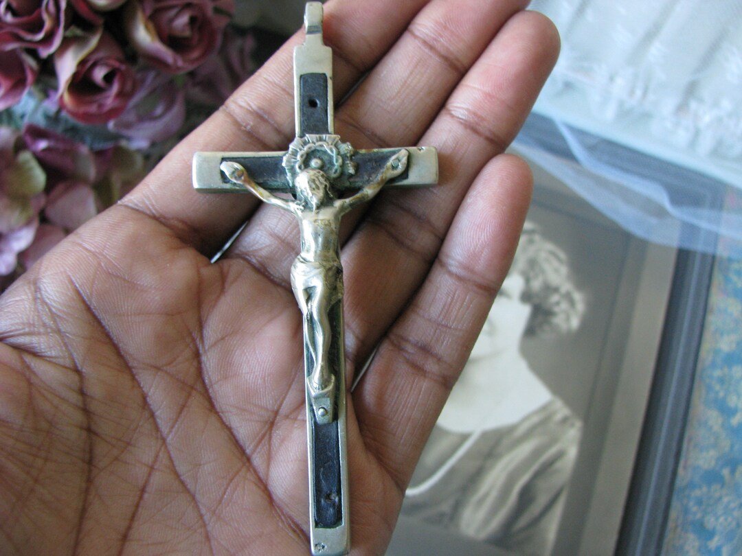 Antique Large Crucifix, French Gothic Crucifix, Victorian Gothic ...