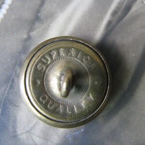 Antique Fire Department Button, Antique Brass Uniform Button, Superior ...