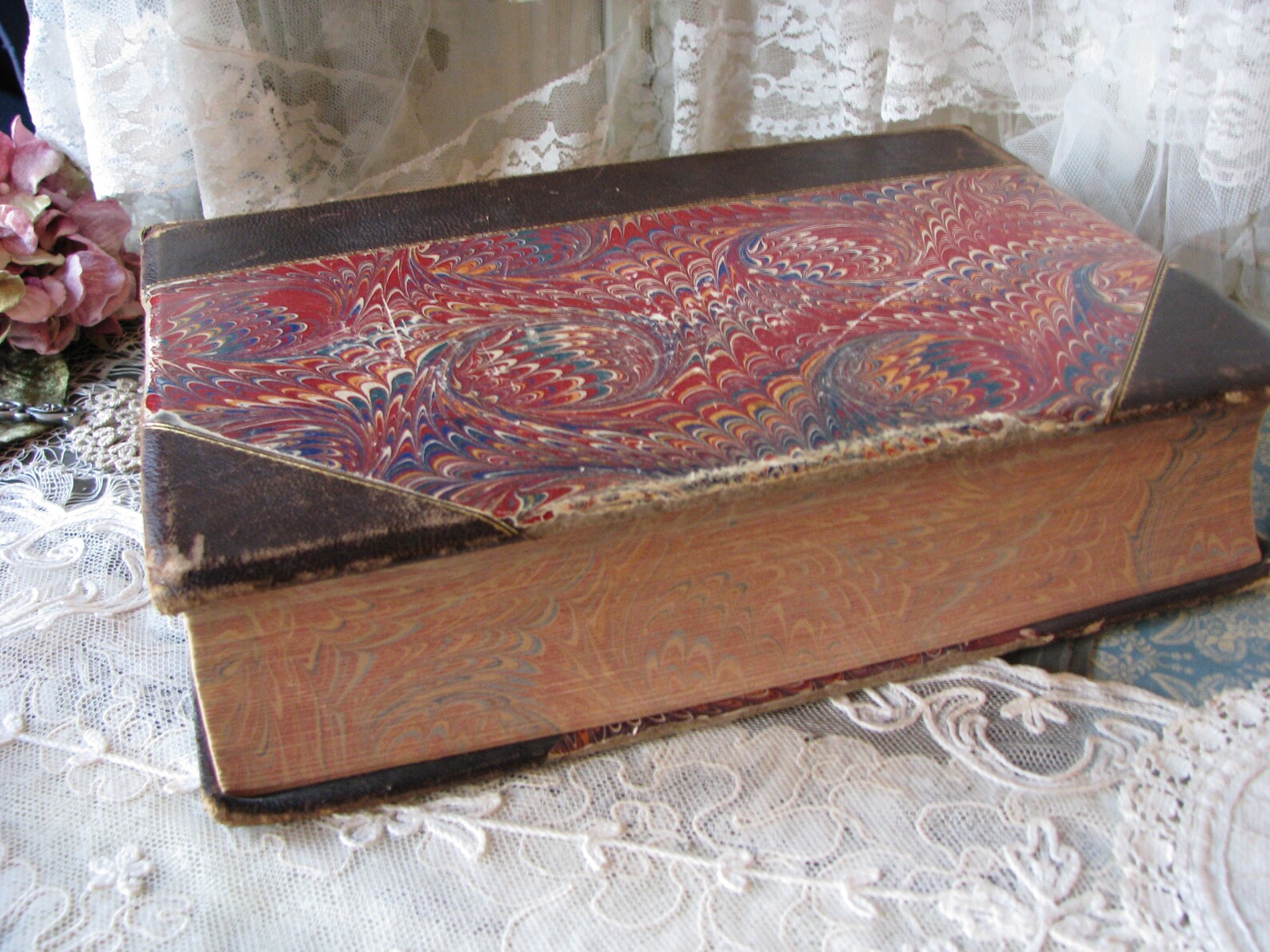 Large Antique Leather Bound Book, Washington Irving, 1879 - Etsy