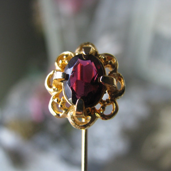 Garnet Stick Pin - Etsy