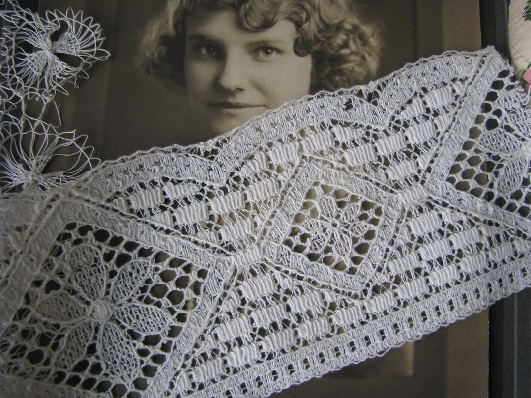 Antique Lace Trim, Nottingham Lace Trim, Cream Lace Trim, Floral Lace ...