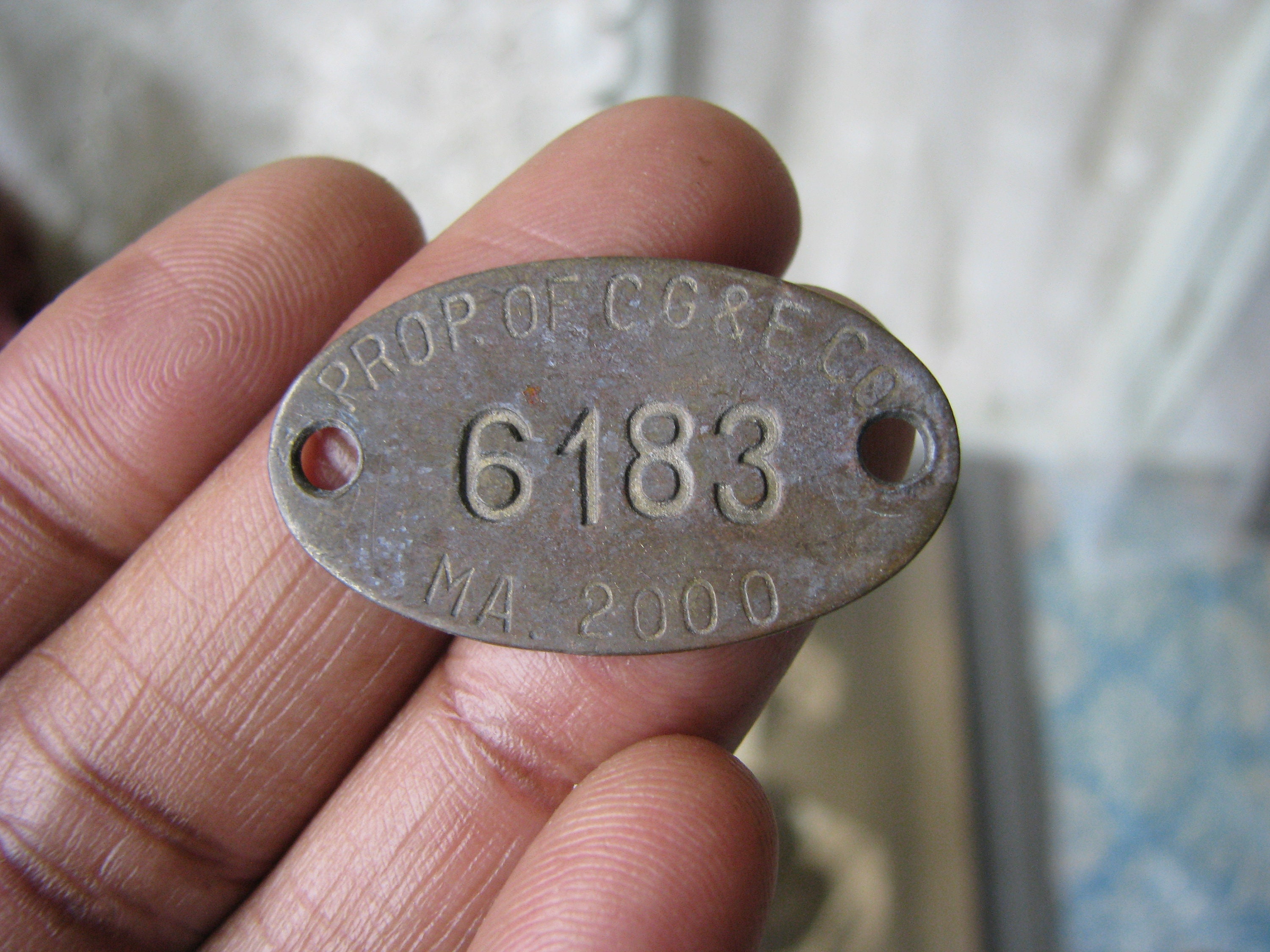 Antique Brass Tag Stamped Brass Tag Cincinnati Gas & | Etsy