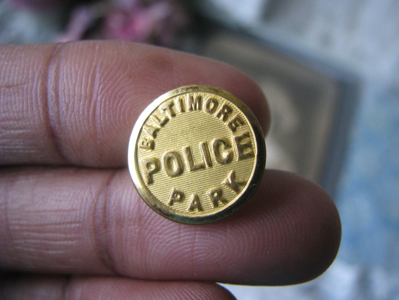 Antique Police Button, Vintage Work Button, Antique Uniform Button ...
