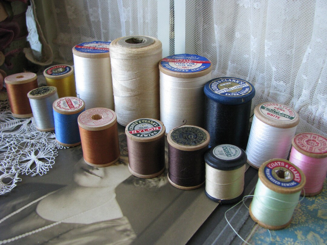 Vintage Thread, Vintage Sewing Thread, Vintage Thread Spools, Vintage ...