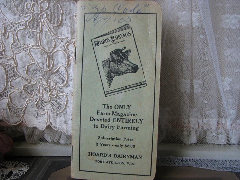 Antique Advertising Book Dairy Farm Book Hoard's | Etsy