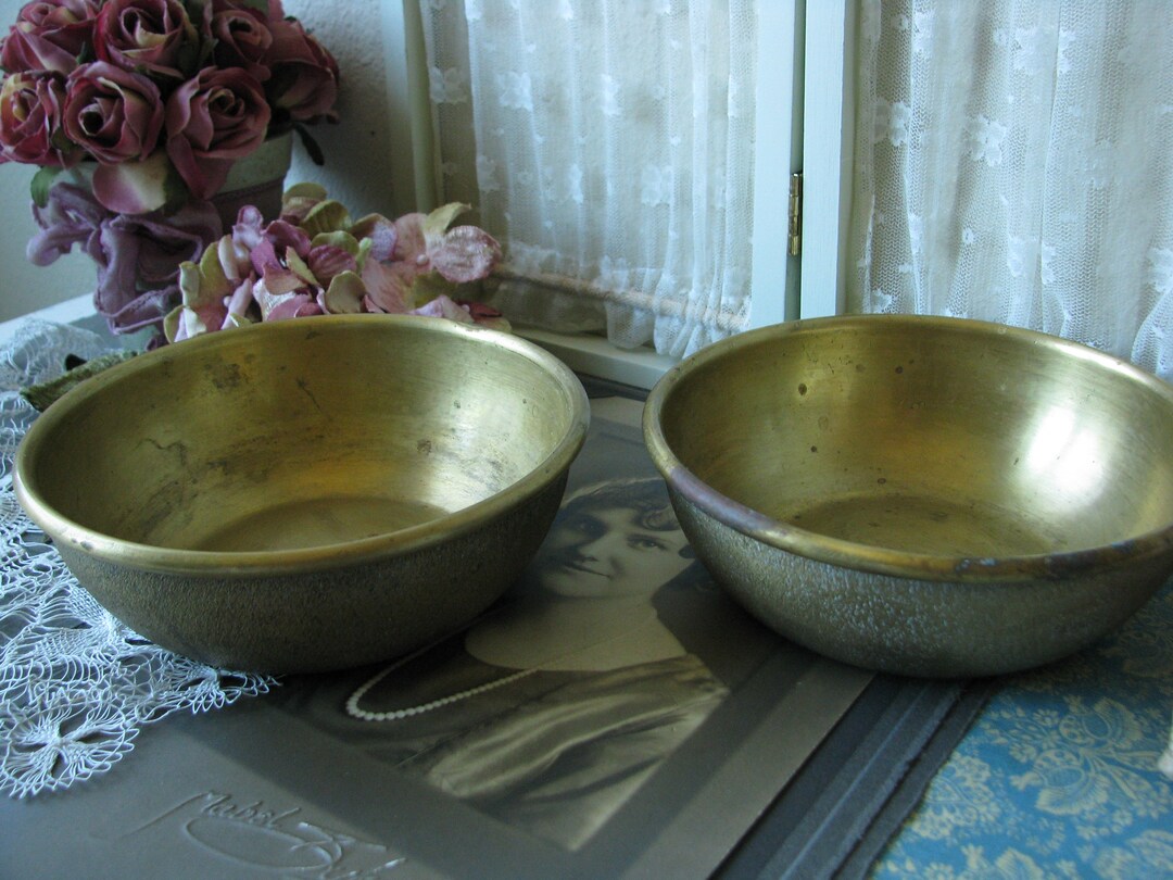 Vintage 1940 WWII Brass Mess Bowls, Royal Navy, Pair - Etsy