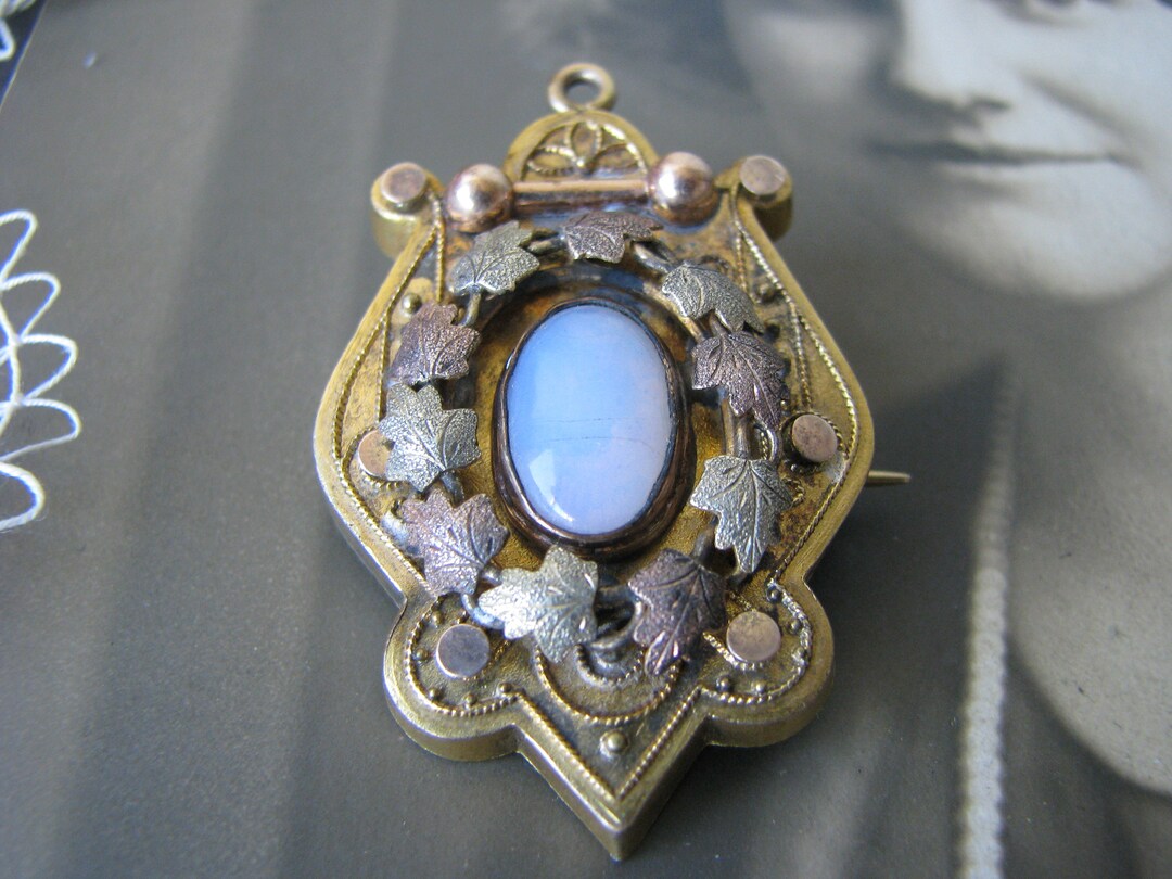 Victorian Pinchbeck Brooch, Antique Etruscan Brooch, Pinchbeck Pendant ...