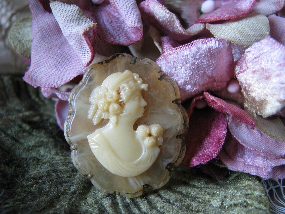 Antique Celluloid Cameo Brooch, Celluloid Cameo Brooch, Wedding Brooch ...