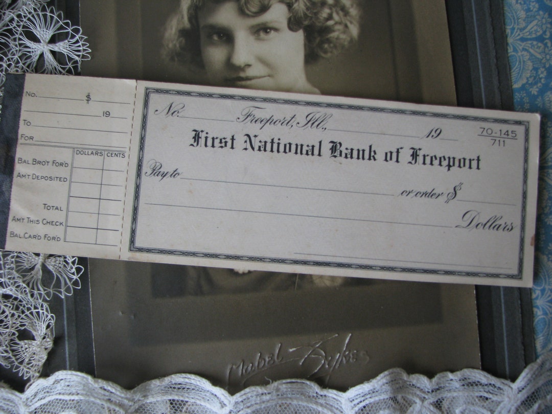 Antique Checkbook, Antique Book of Checks, Antique Checks, Antique ...