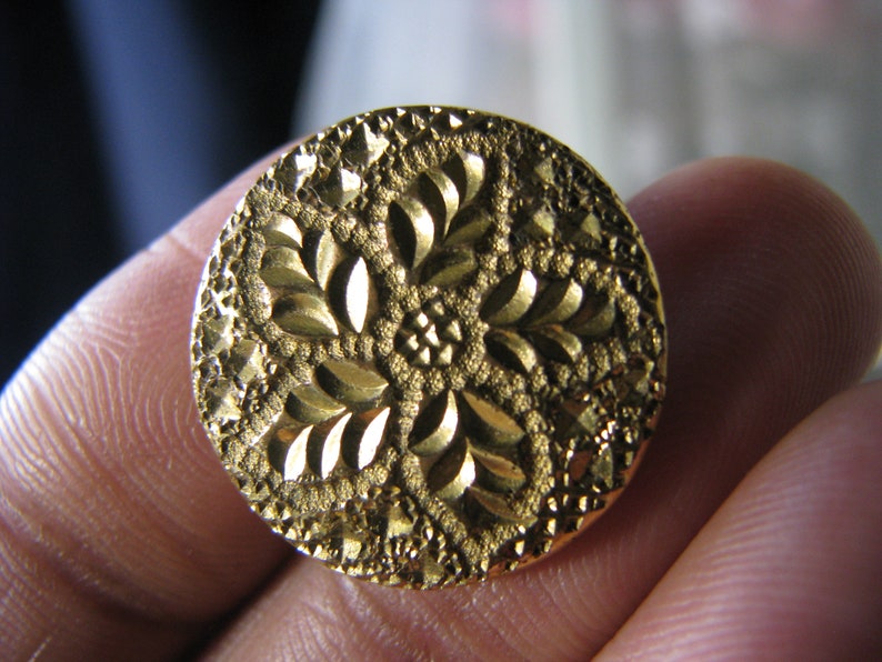 Antique Golden Age Button Gold Gilt Button Antique Victorian | Etsy