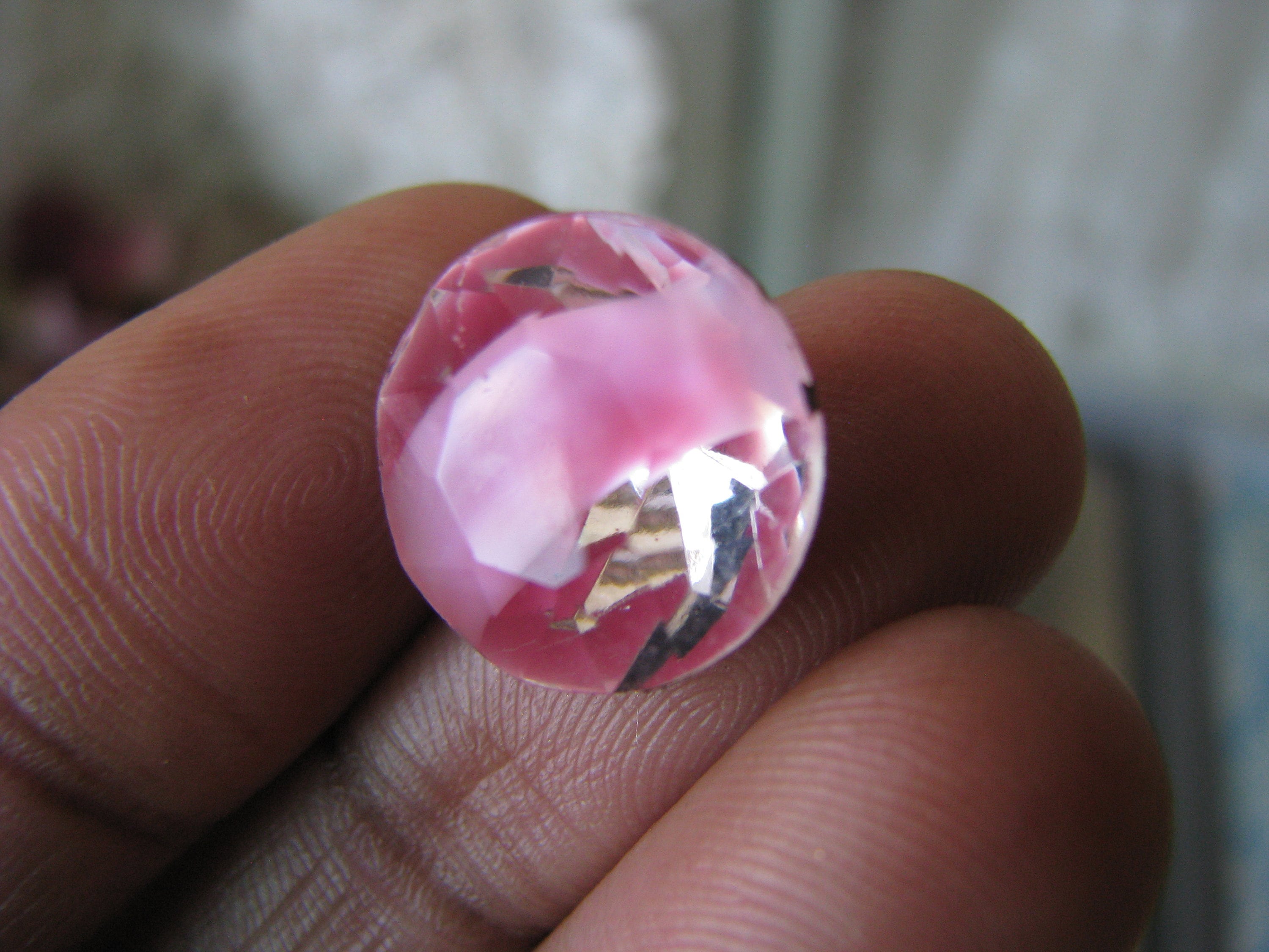 Large Vintage Mottled Glass Jewel, Vintage Art Glass Jewel, Vintage Two ...