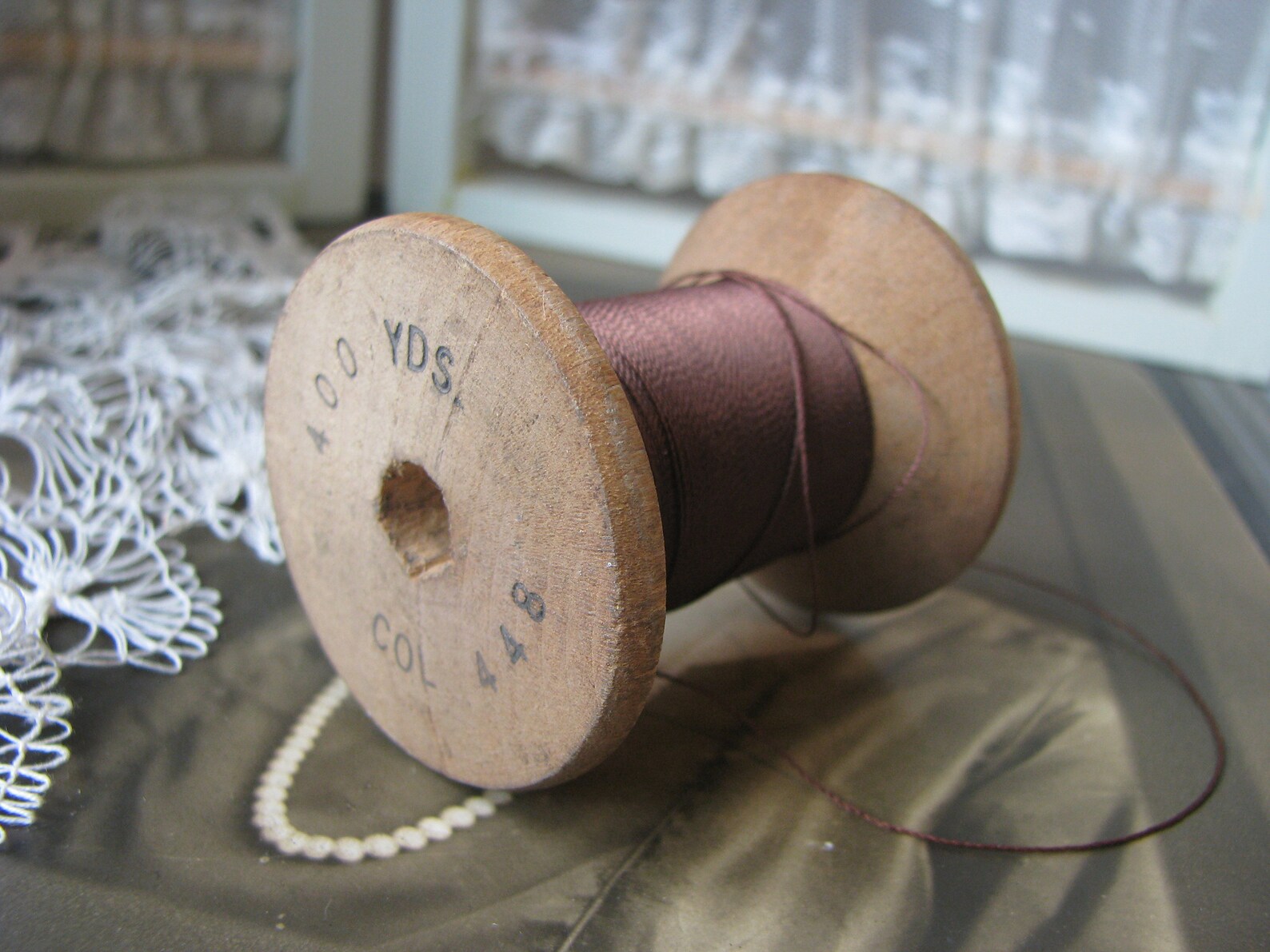Antique Spool of Thread Large Antique Spool Antique Wooden - Etsy