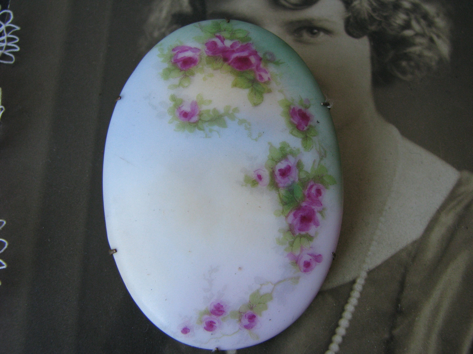 Antique Victorian Hand Painted Porcelain Brooch Antique Hand | Etsy