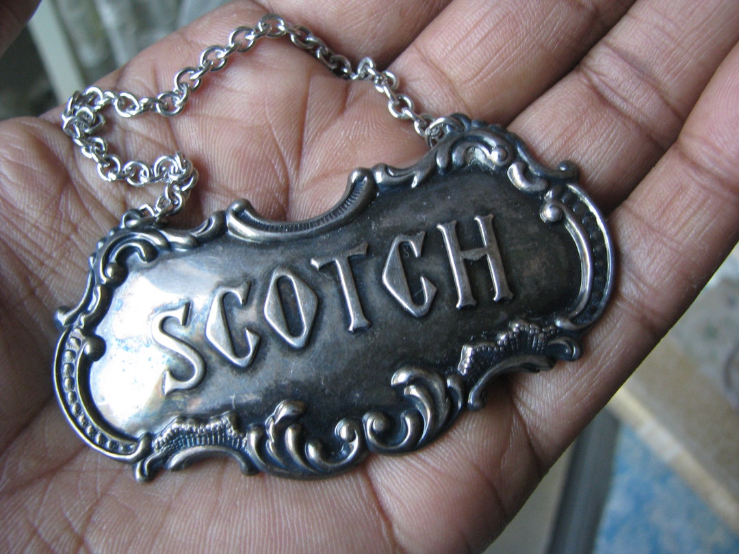 Vintage Scotch Decantor Tag, Vintage Decantor Tag, Gorham Decantor Tag ...
