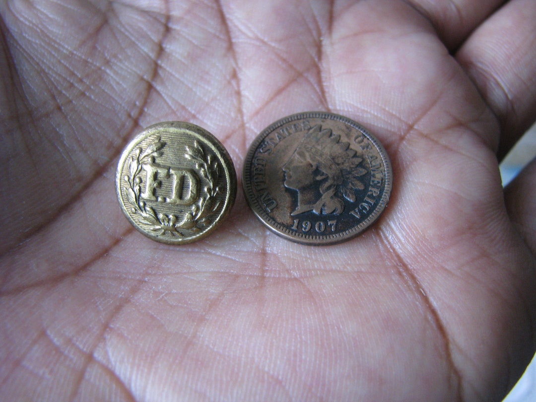 Antique Fire Department Button, Antique Brass Uniform Button, Superior ...