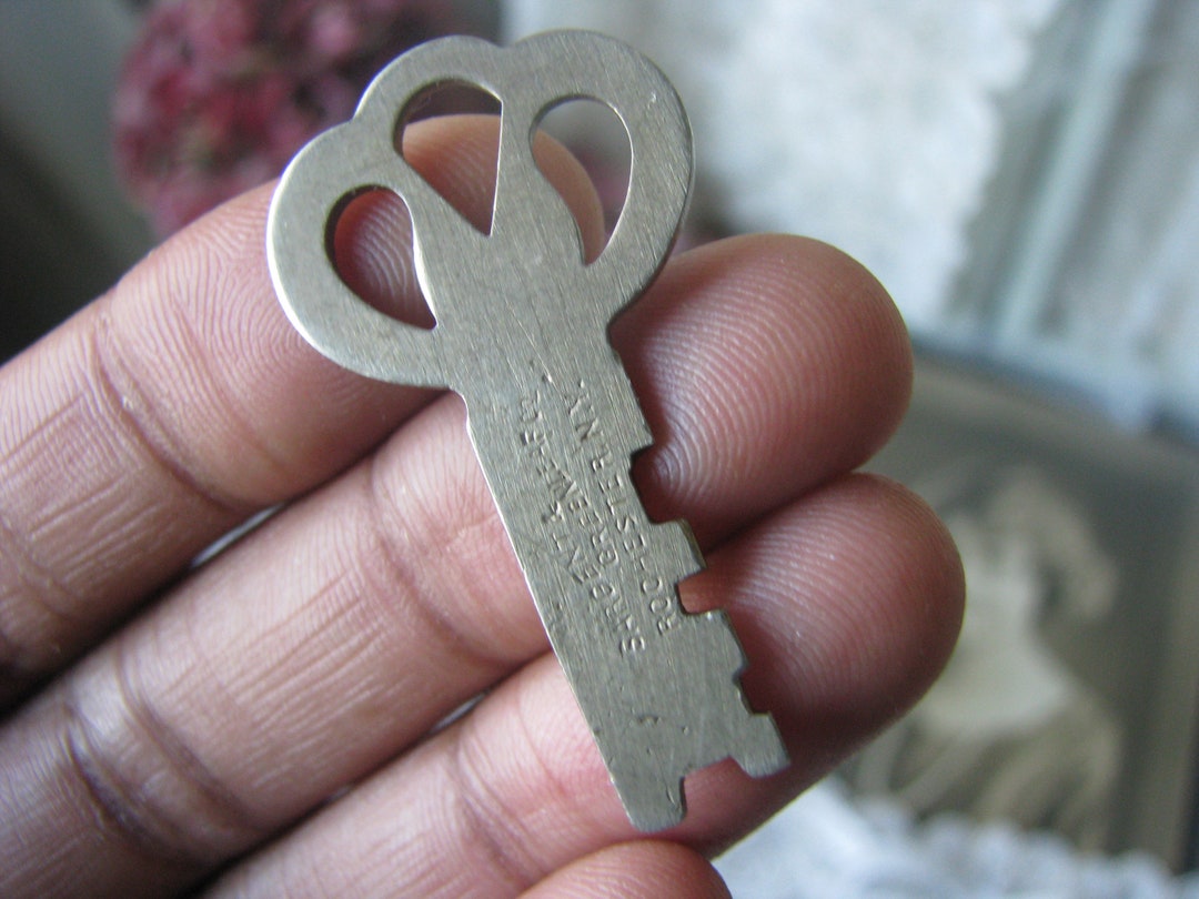 Antique Brass Key, Flat Brass Key, Sargent & Greenleaf Key, Antique ...
