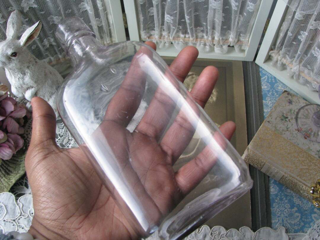 Antique Whiskey Bottle, Large Whiskey Flask, Whiskey Flask, Sun Purple ...