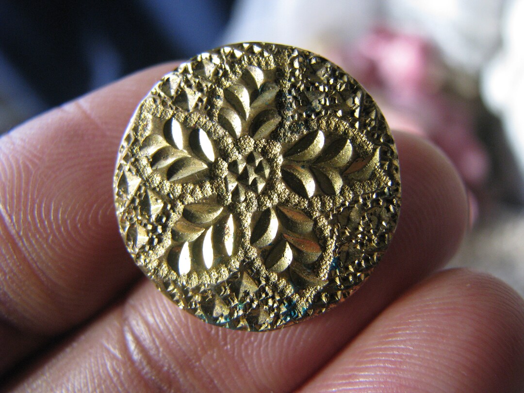 Antique Golden Age Button, Gold Gilt Button, Antique Victorian Button ...