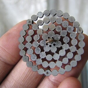 Antique Cut Steel Button, Victorian Cut Steel Button, Cut Steel Studded ...