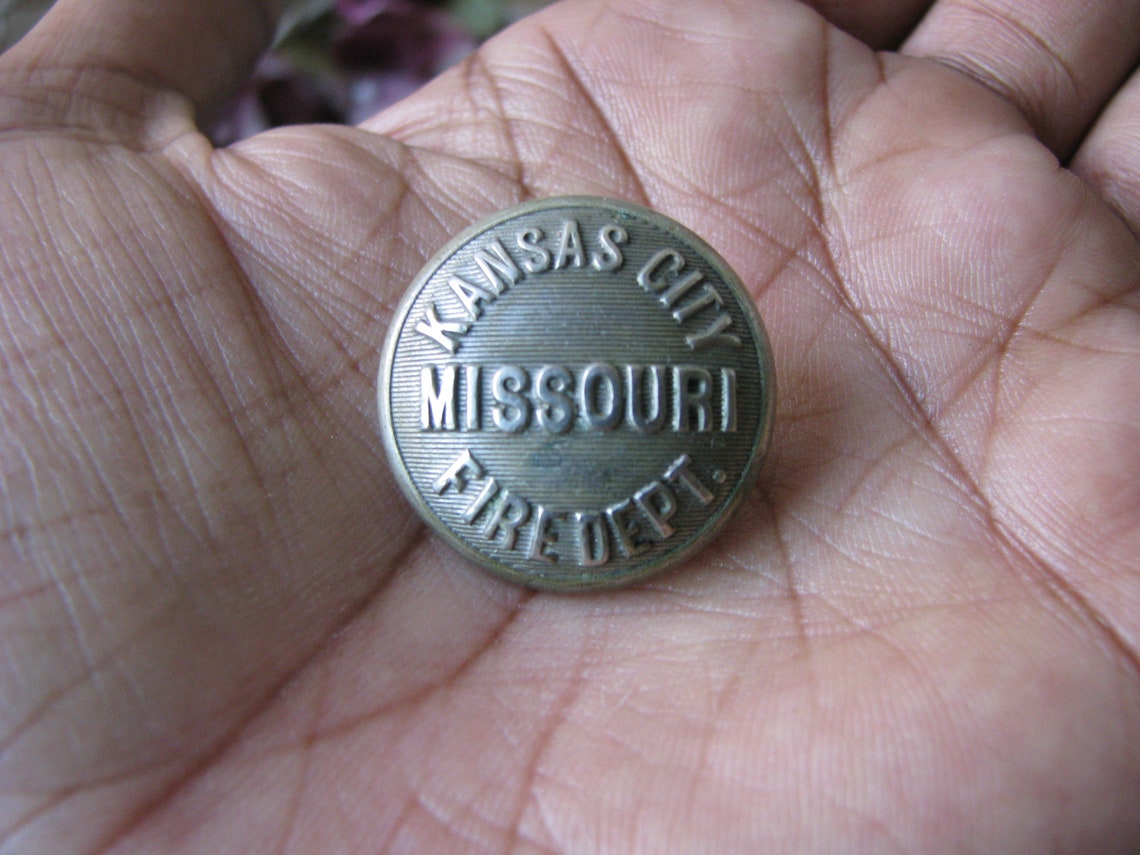 Antique Fire Department Button Kansas City Fire Department - Etsy