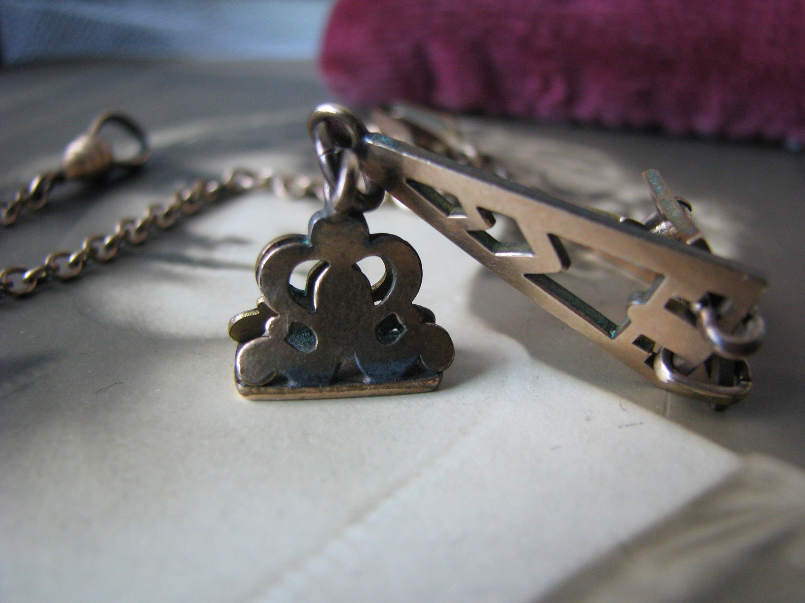 Victorian Rose Gold Filled Pocket Watch Fob Chain, Monogrammed - Etsy