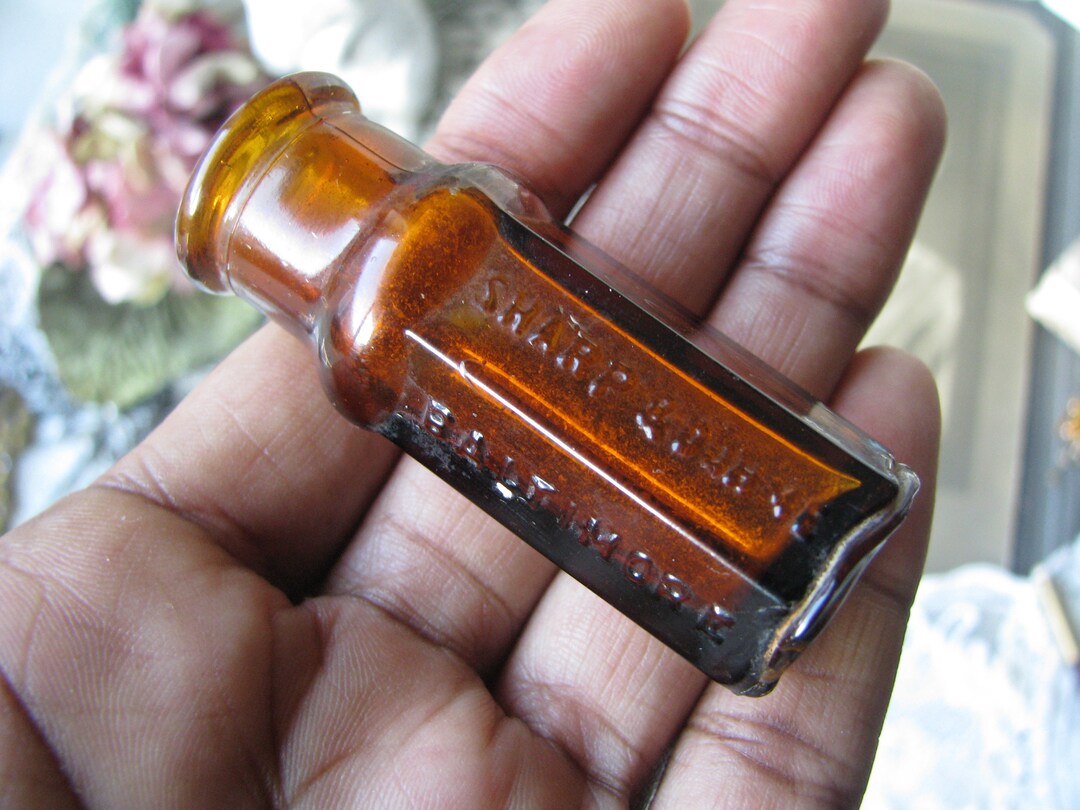 Antique Sample Bottle, Antique Quack Bottle, Embossed Medicine Bottle, Antique Brown Bottle ...