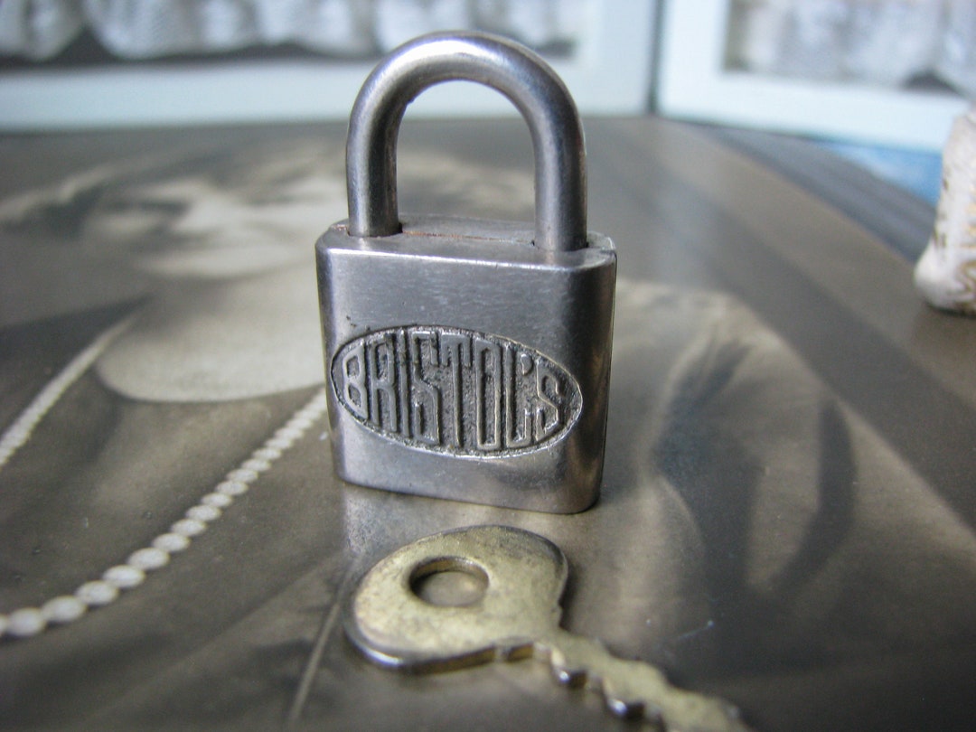 Vintage Brass Small Padlock & Key, Bristol's Padlock, Vintage Miniature ...