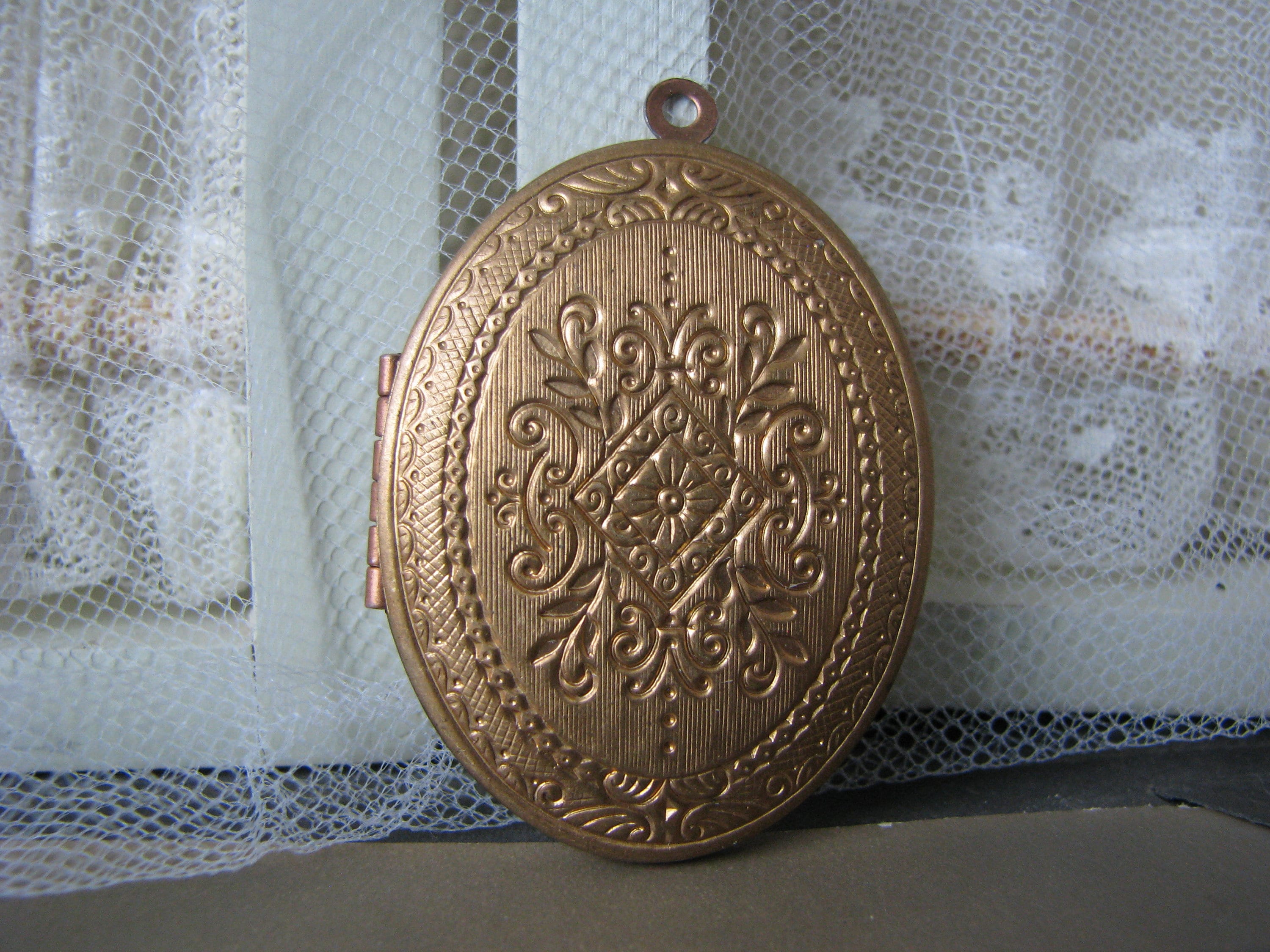 Victorian Locket Vintage Victorian Style Locket Stamped | Etsy