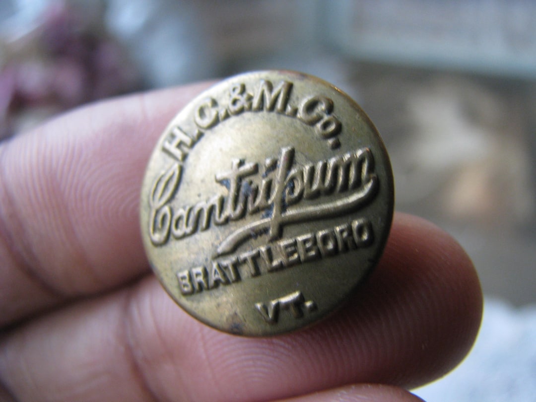Antique Uniform Button,h.c.&m. Co., Cantripum, Work Clothes Button ...