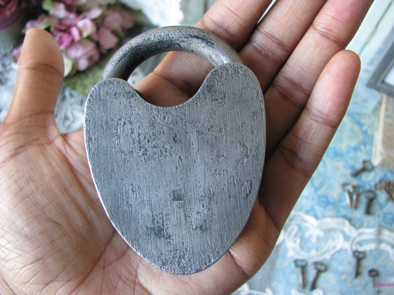 Antique Heart Padlock Large Antique Padlock Antique | Etsy