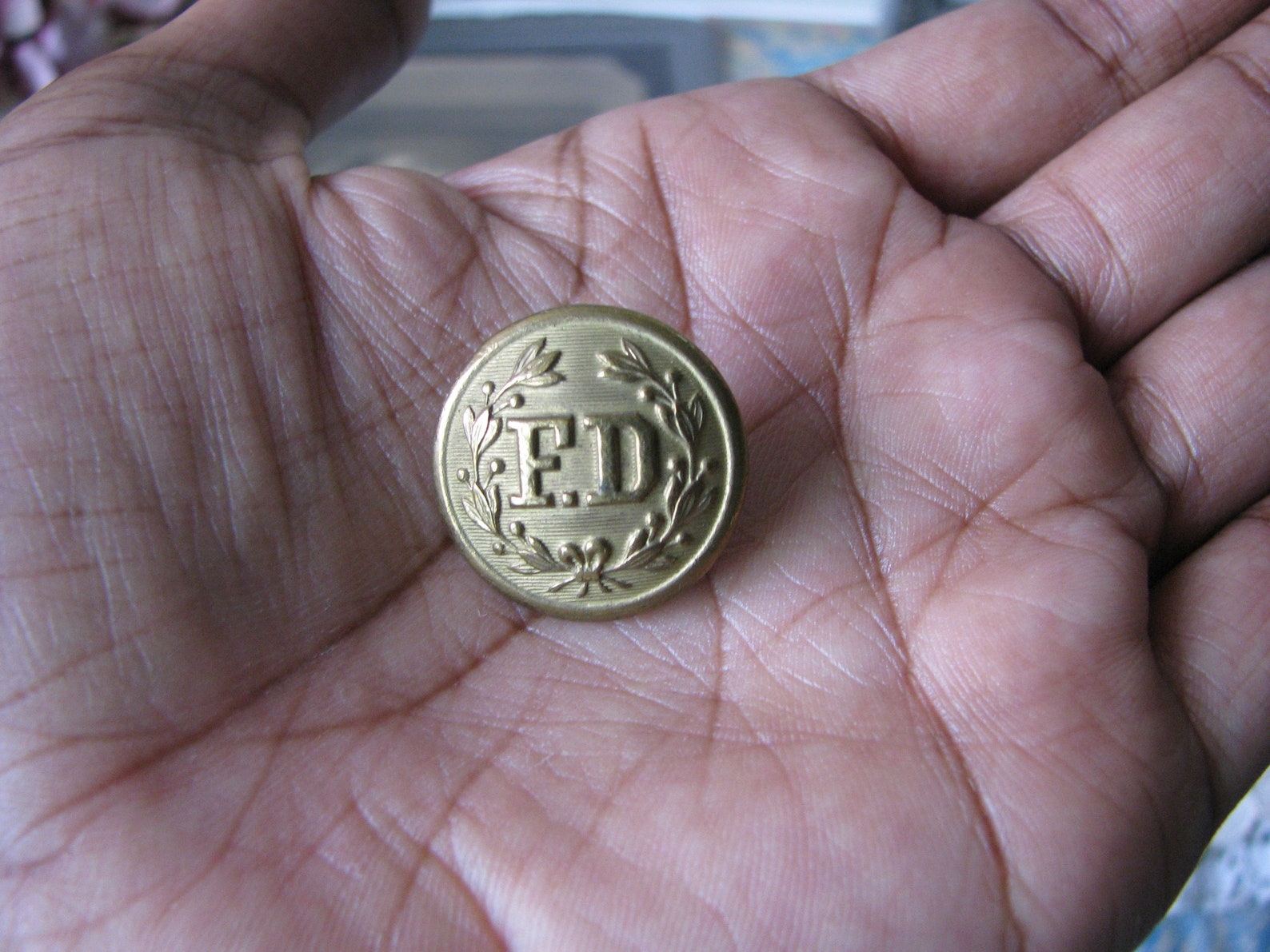 Antique Fire Department Button Antique Brass Uniform Button - Etsy