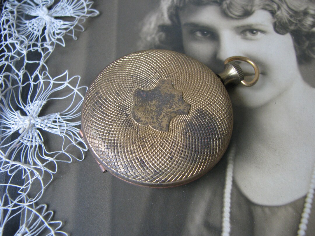 Vintage Pocket Watch Locket, Large Round Locket, Victorian Steampunk ...