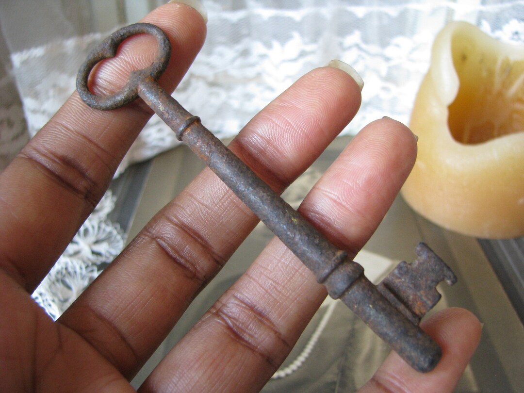 Antique Halloween Decor, Antique French Key, Antique Skeleton Key ...